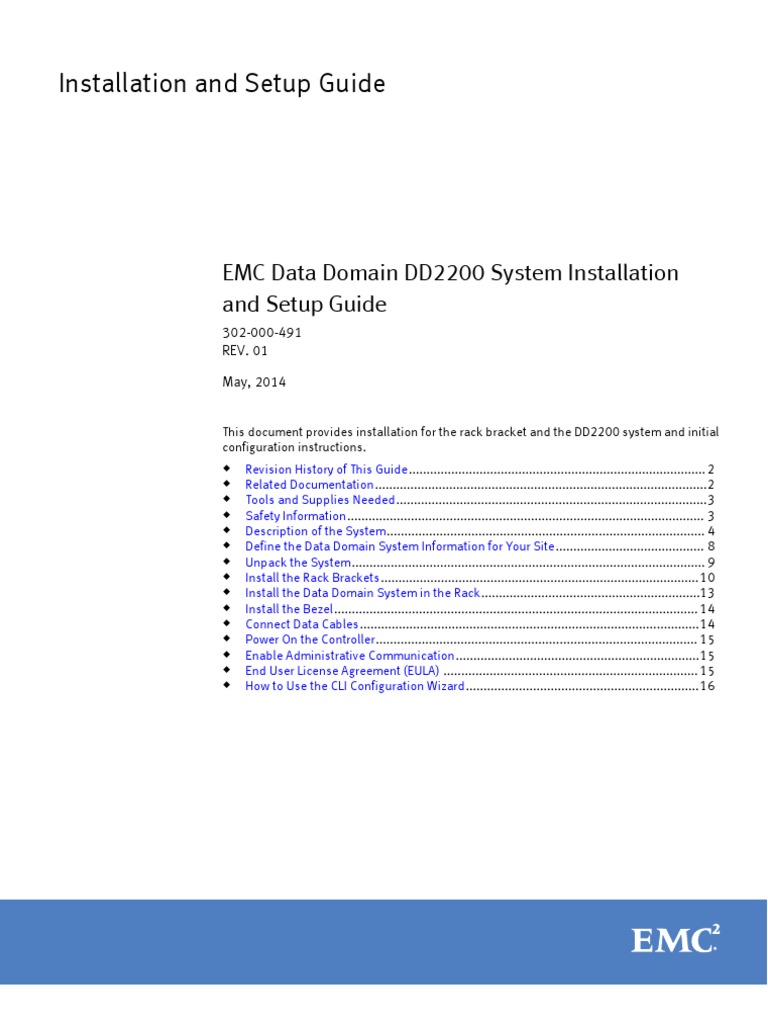 Data Domain DD2200 Rack Mounting and System Installation Guide | PDF ...