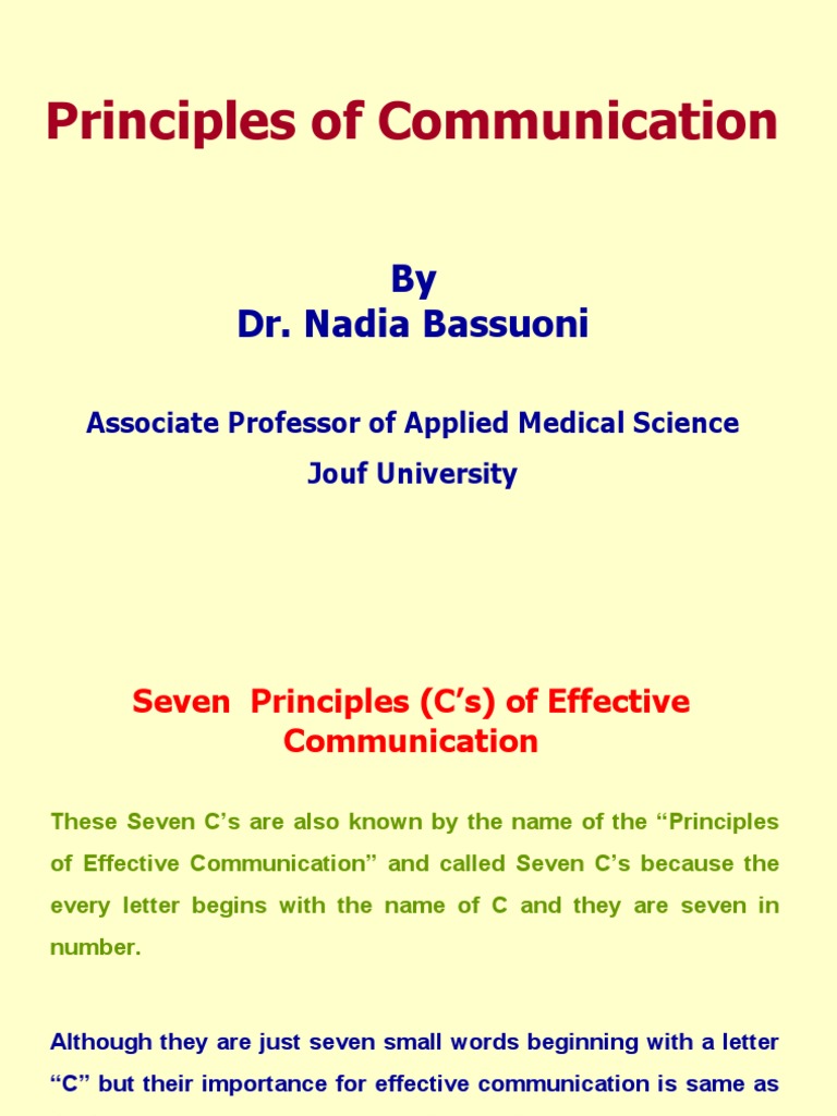 2 Priciples of Communication | PDF | Communication | Linguistics