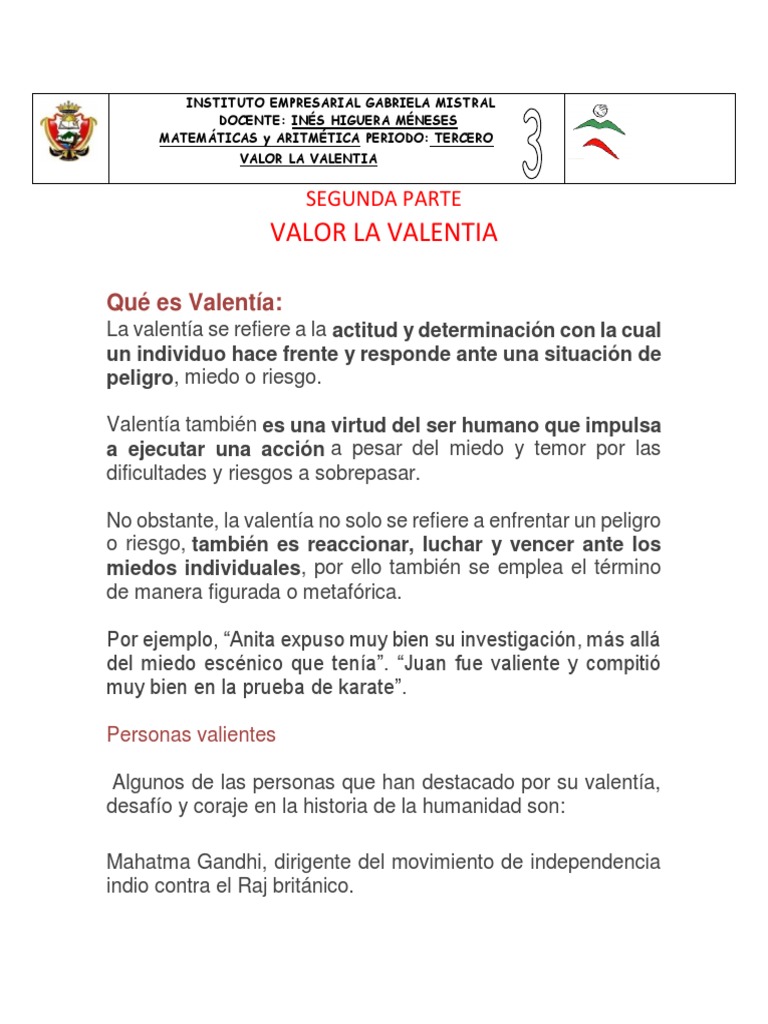 Valor Valentia (Segunda Parte) | PDF | Temor | Mahatma Gandhi