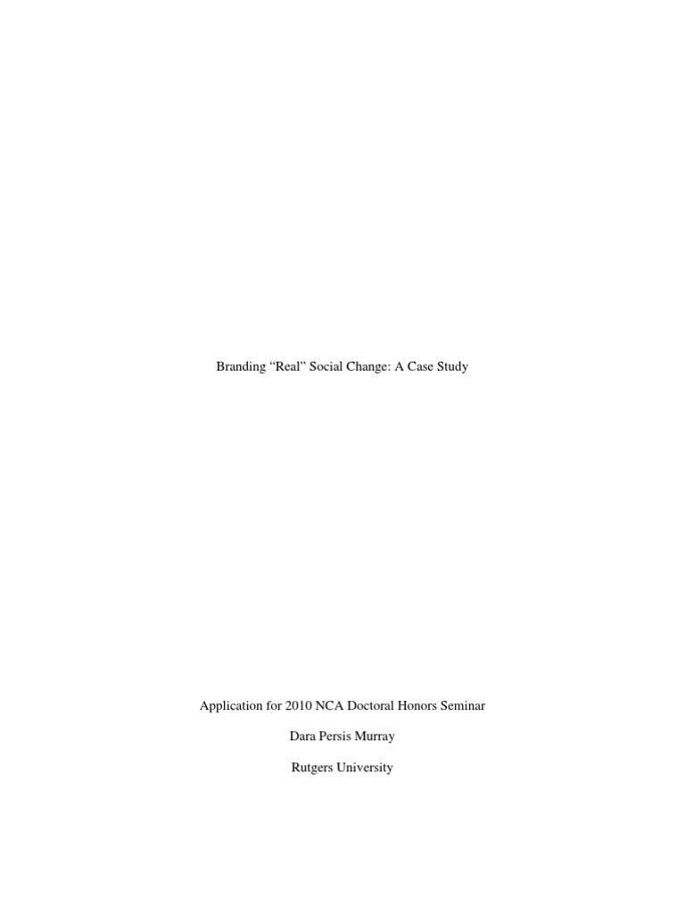 Dove Campaign for Real Beauty Analysis | PDF | Feminism | Gender Studies