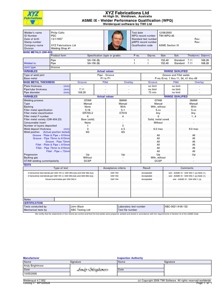 Welderqual Asme WPQ Asme Ix | PDF