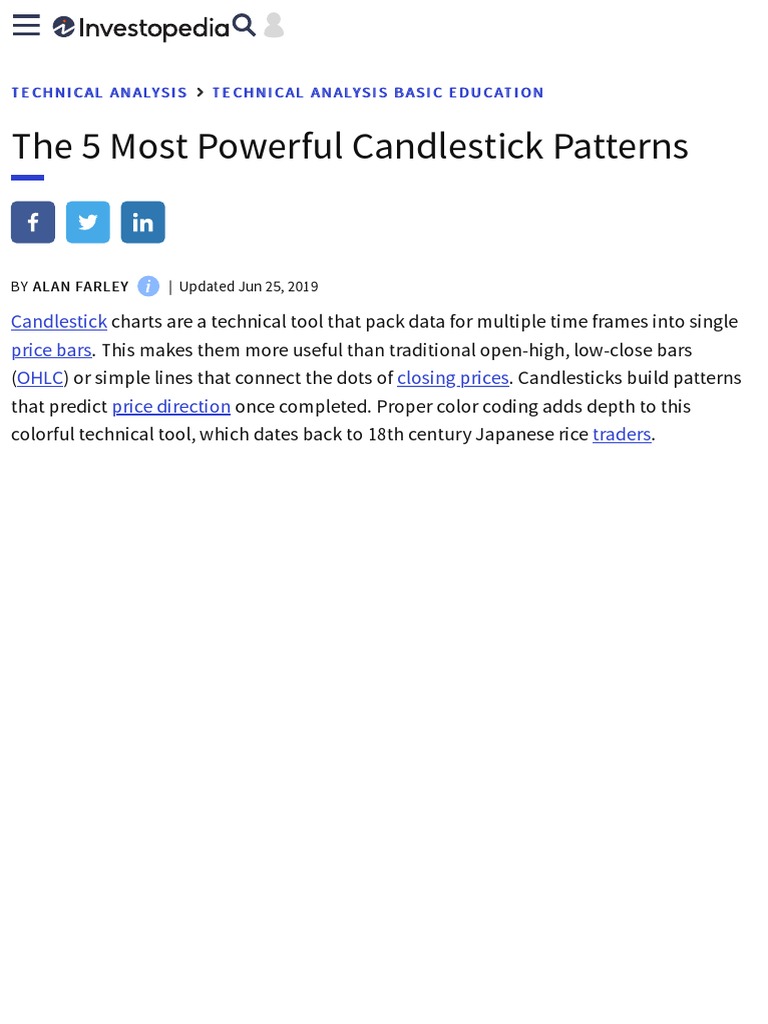 The 5 Most Powerful Candlestick Patterns | PDF | Technical Analysis ...