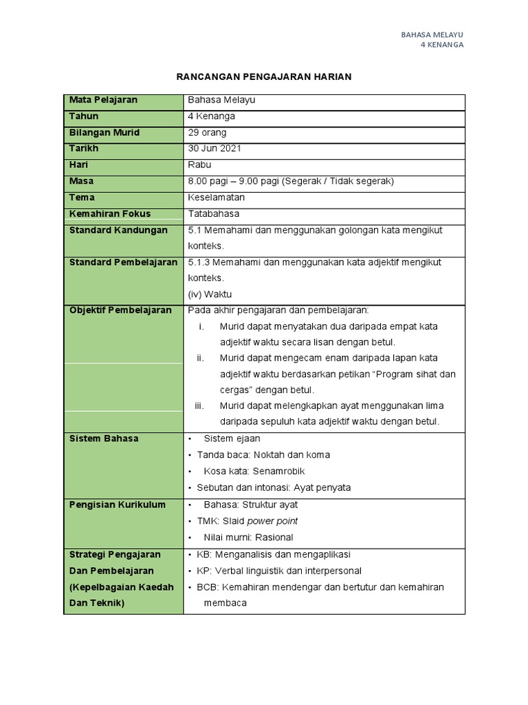 Contoh RPH | PDF