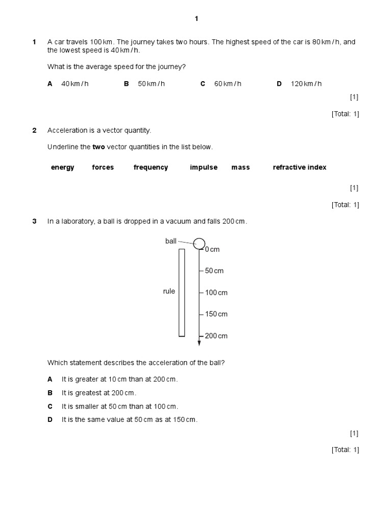 Motion - Measurement Worksheet | PDF | Speed | Pendulum
