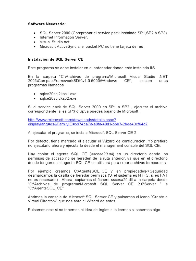 Primeros Pasos en SQL CE | PDF | Archivo de computadora | Servidor SQL de Microsoft