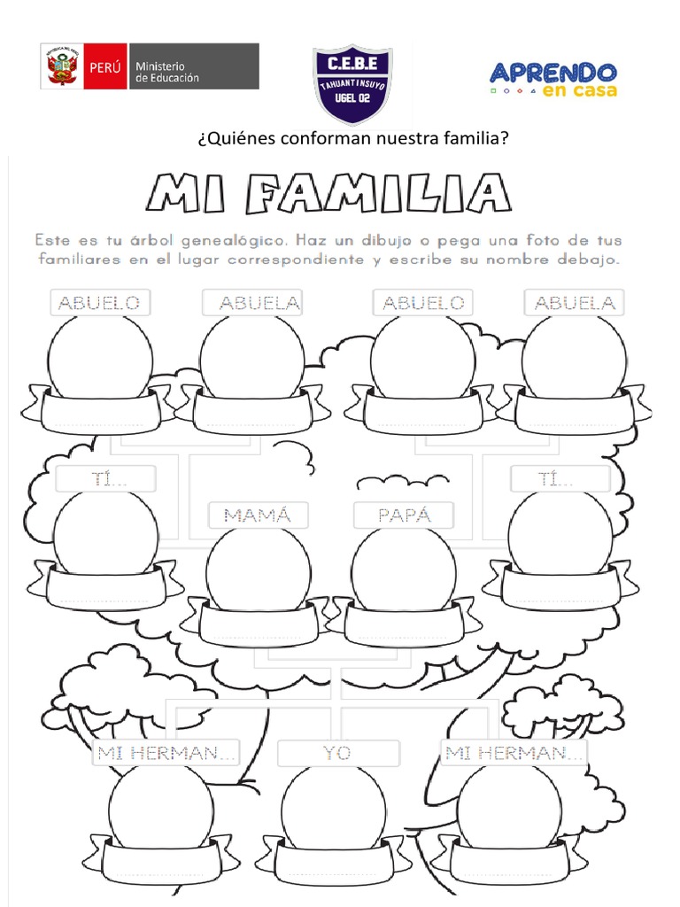 ¿Quiénes Conforman Mi Familia | PDF