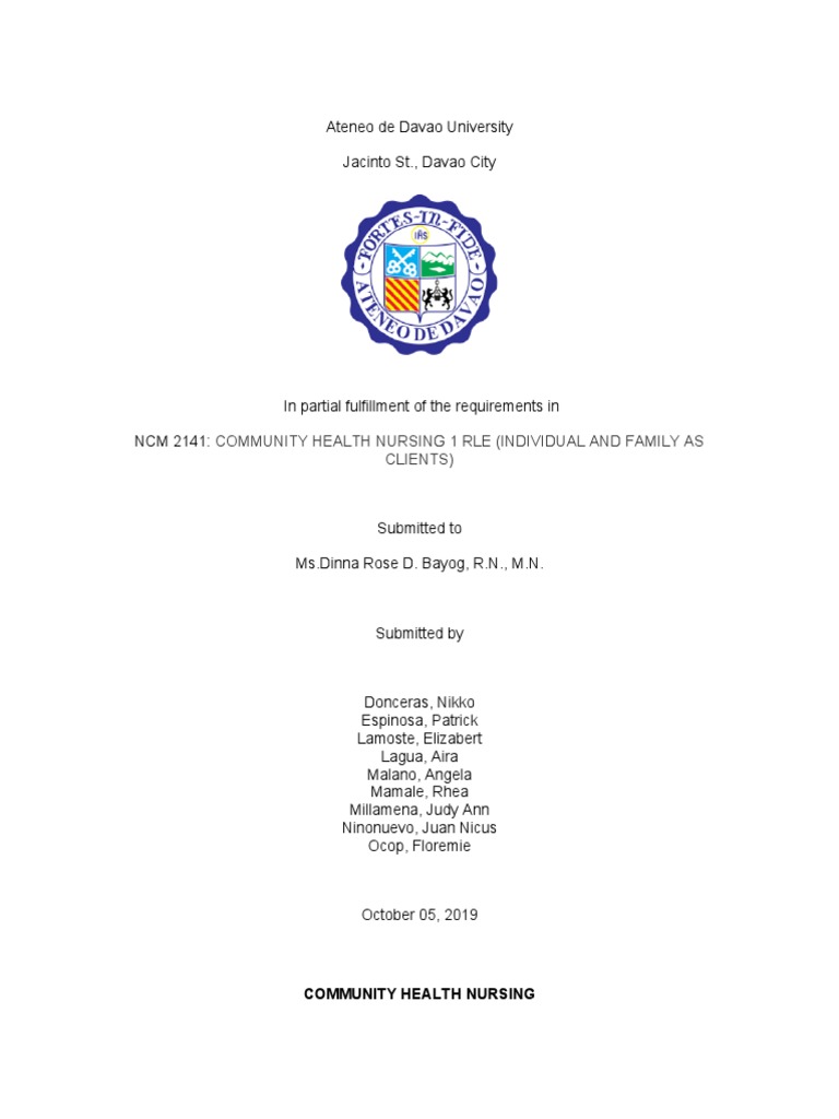 CHN Case Presentation | PDF | Health Sciences