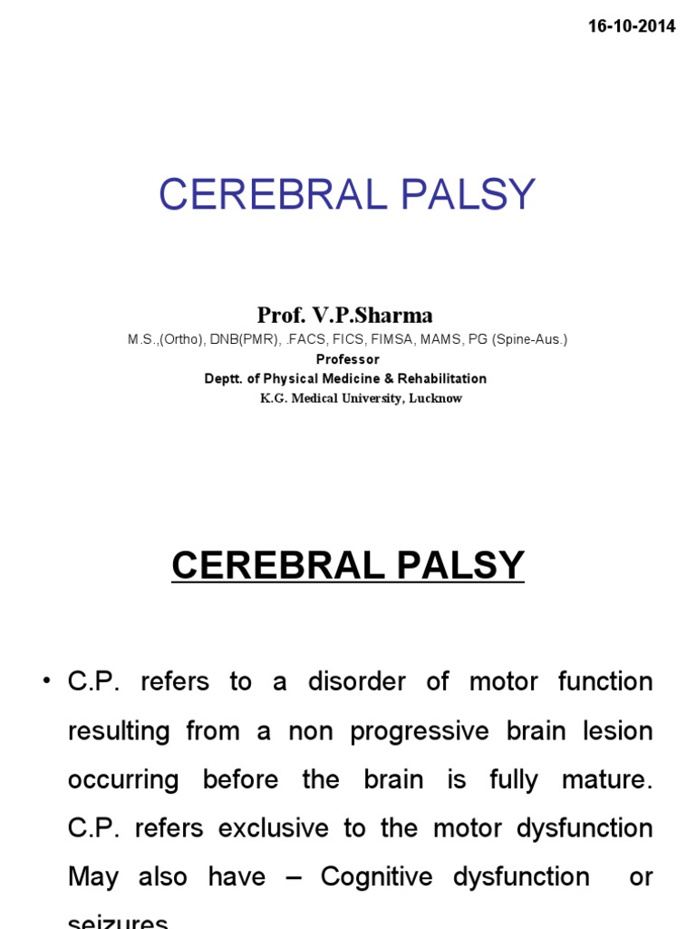 Cerebral Palsy | PDF | Cerebral Palsy | Nervous System