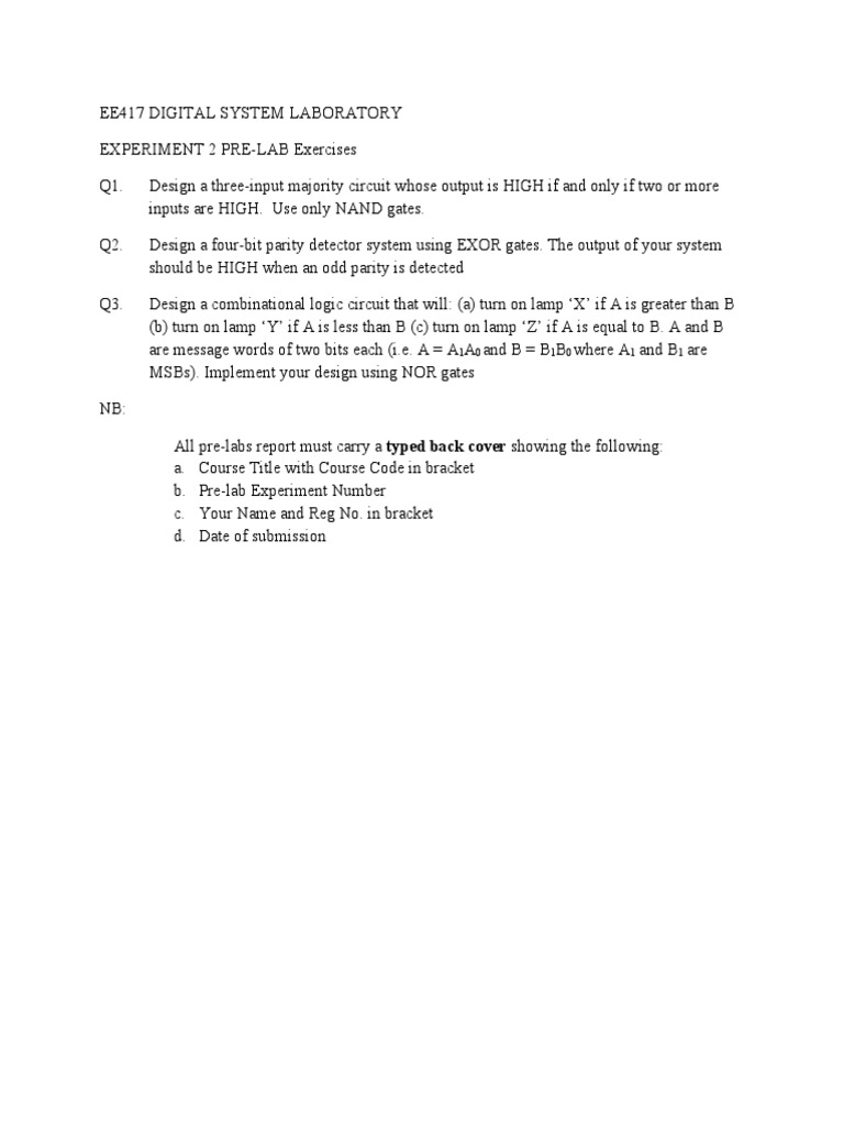 EE417 Pre-Lab Expt2 20-21 | PDF