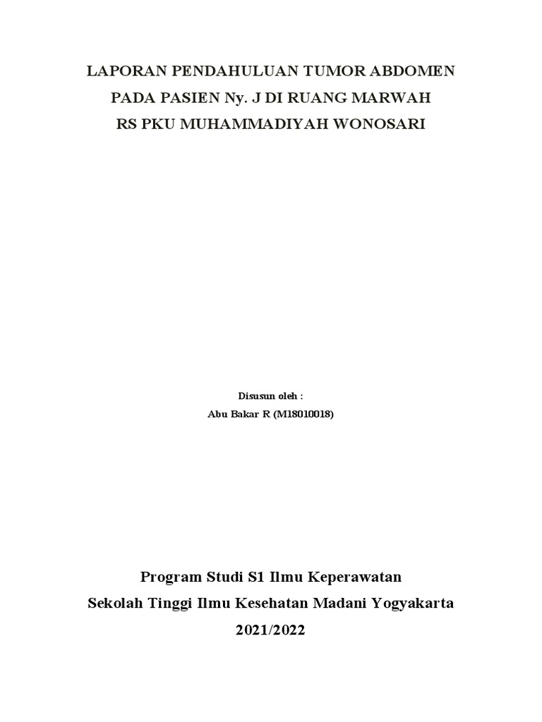 LP Tumor Abdomen | PDF