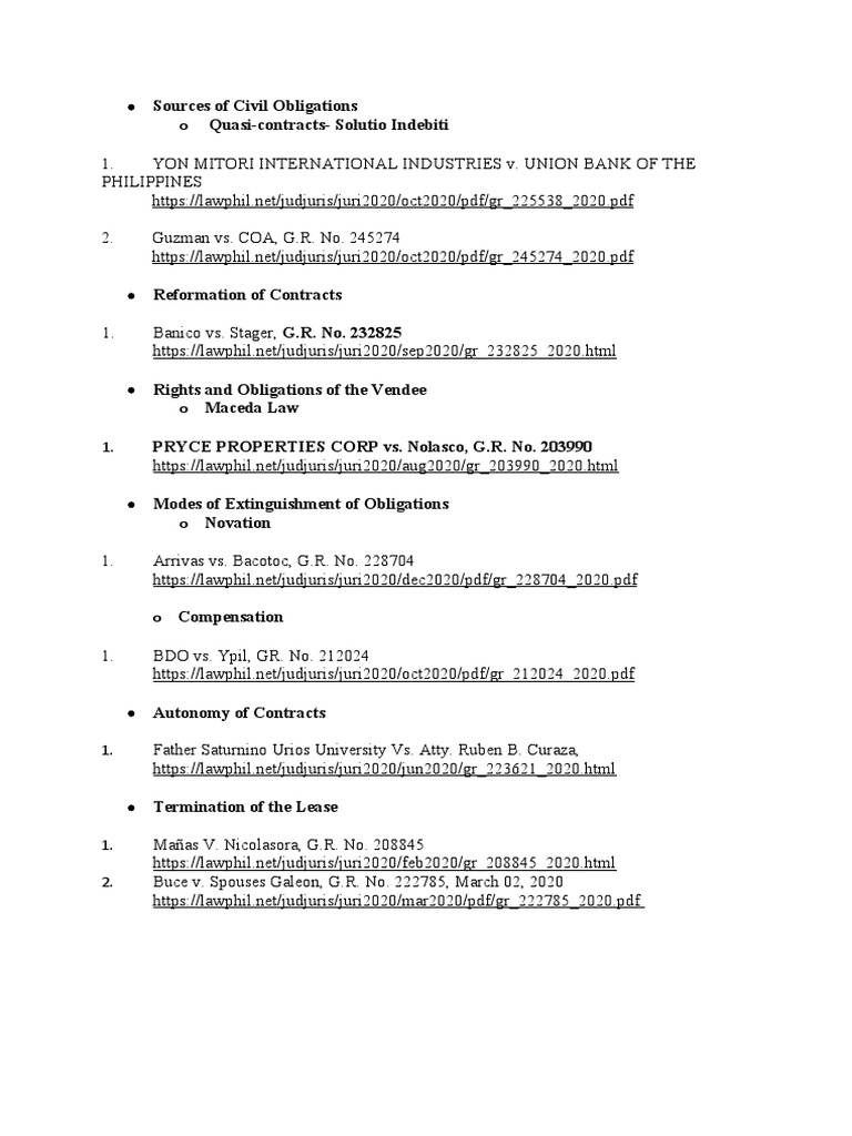 List of Cases | PDF