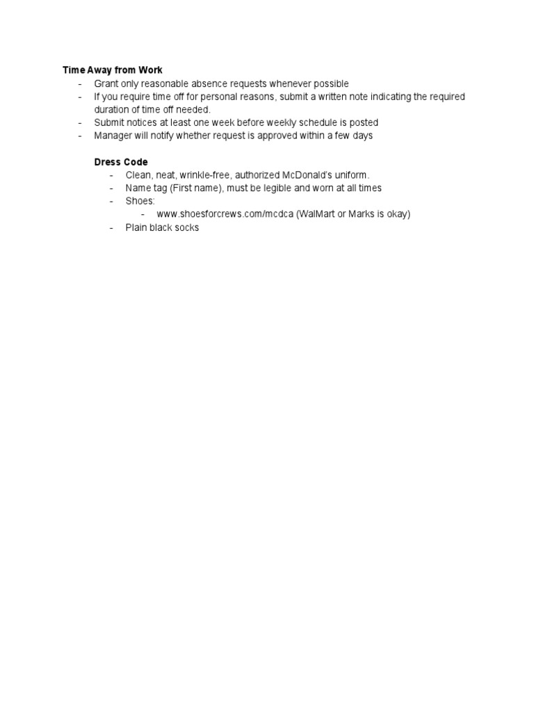 McDonalds Preparation | PDF