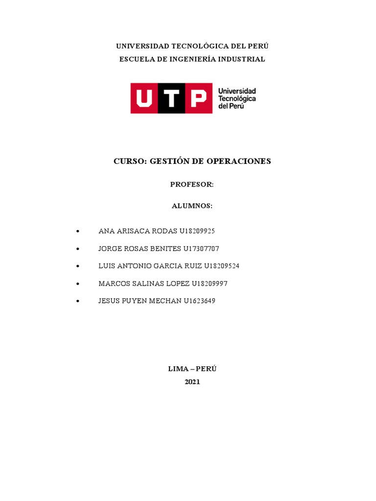 (ACV-S03) Tarea Calificada 1 - ECV | PDF | Calidad (comercial) | Planificación