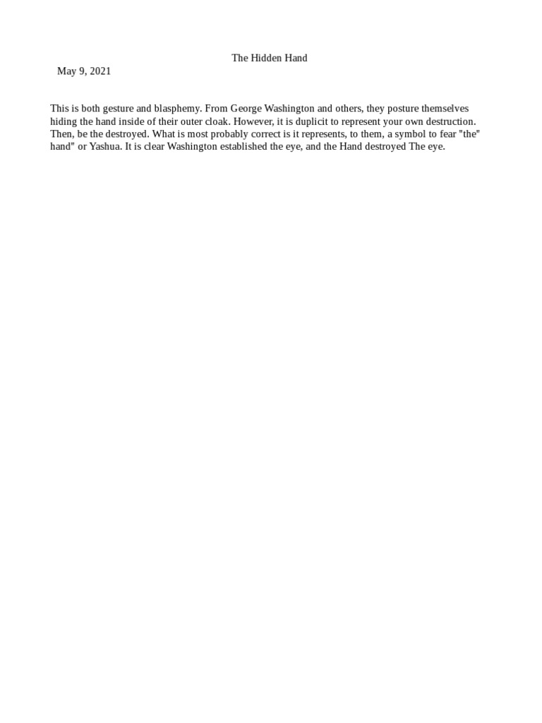 The Hidden Hand | PDF