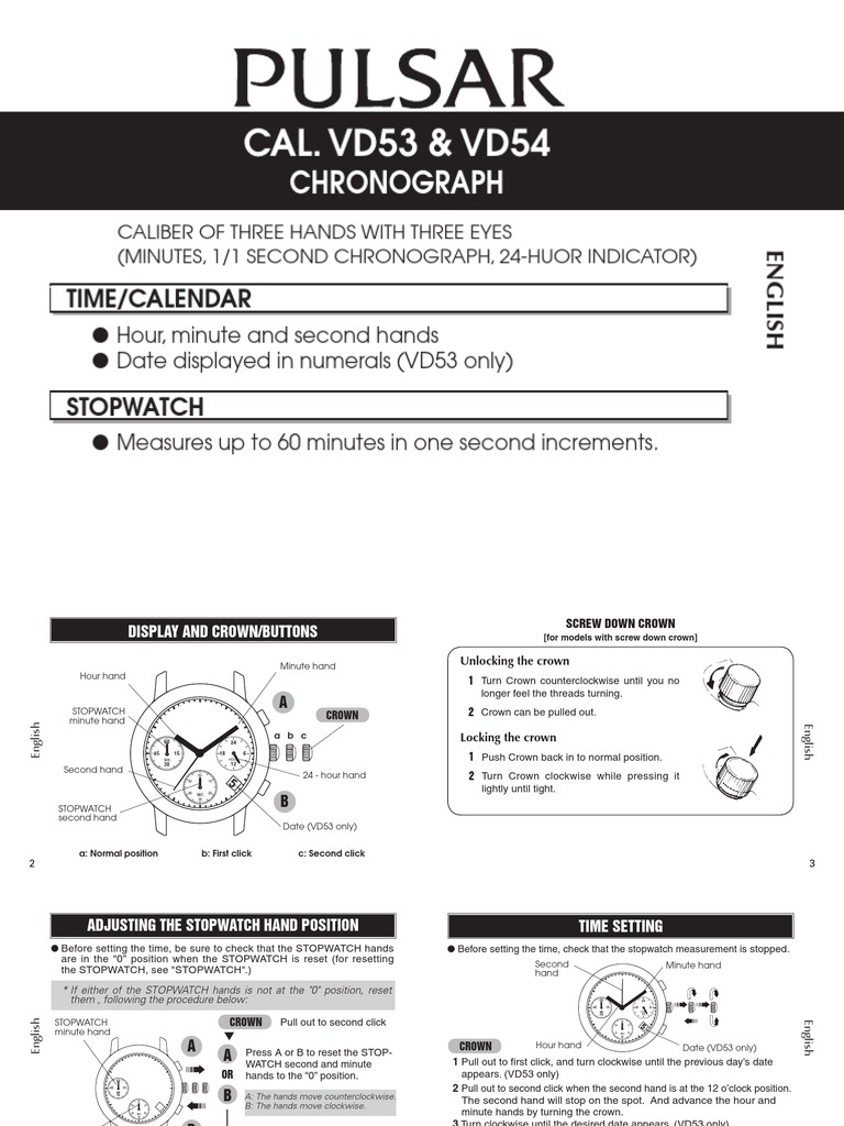 Seiko VD53 Watch | PDF | Scuba Diving | Water