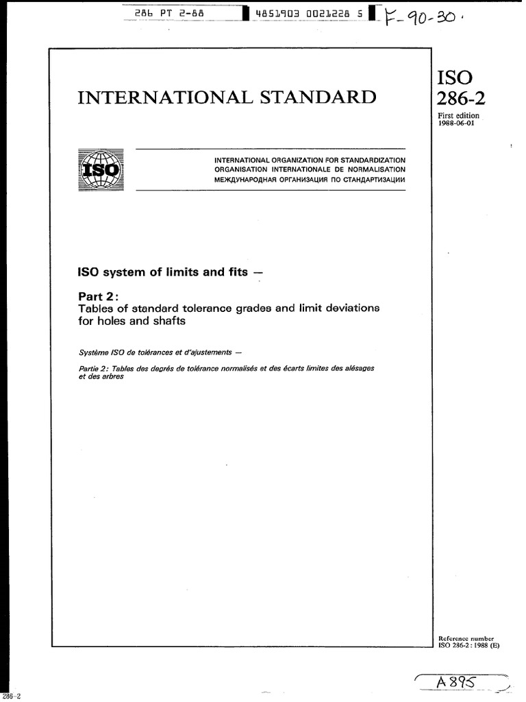 Iso 286 2 | PDF