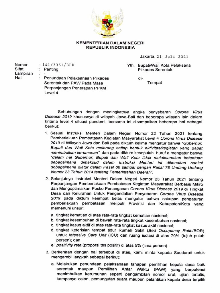 Penundaan Pilkades | PDF