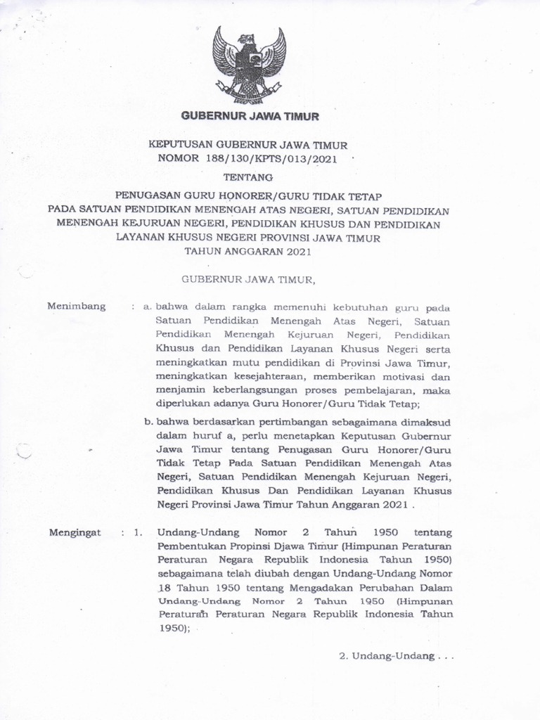 SK Gubernur Irma | PDF