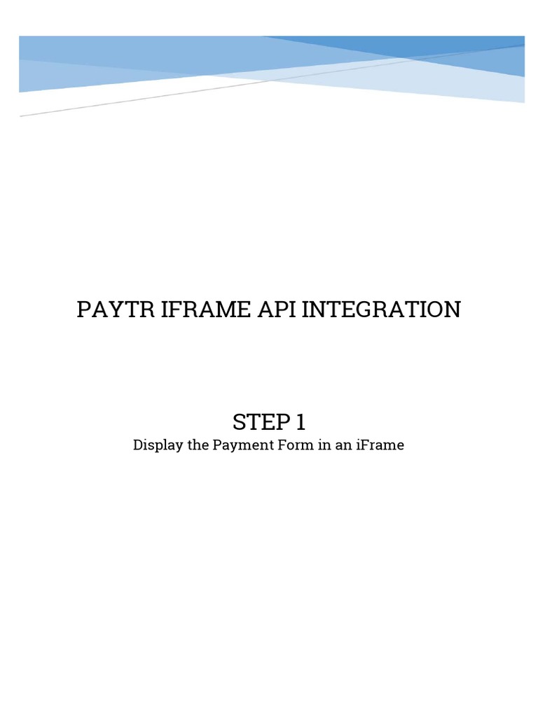 Paytr Iframe Api Integration: Display The Payment Form in An Iframe ...