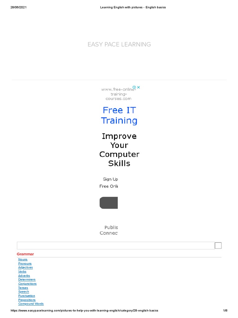Learning English With Pictures - English Basics | PDF | English ...