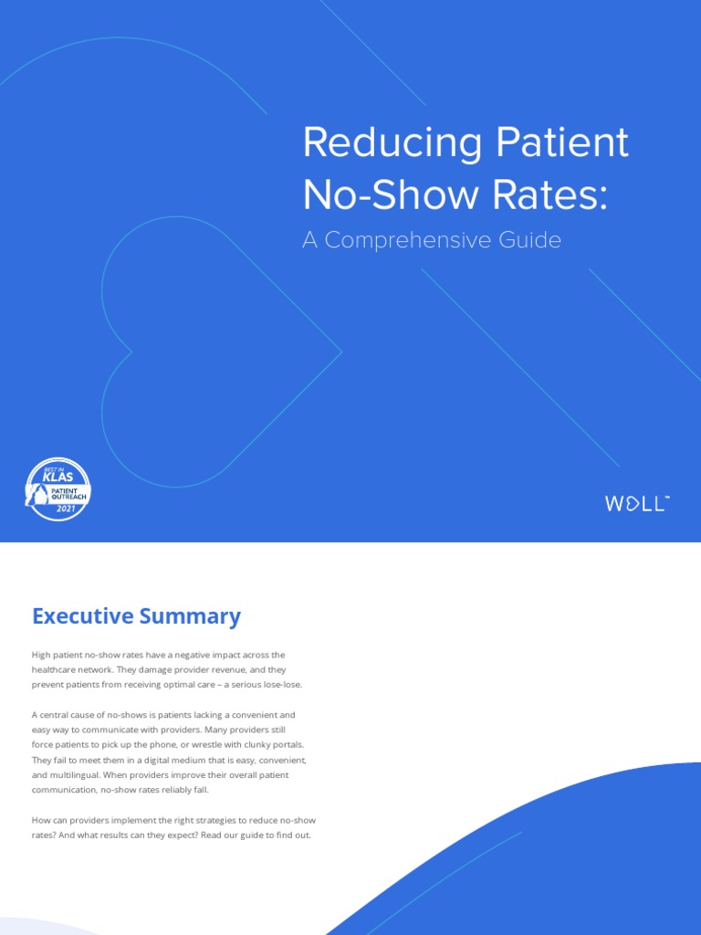 Well Reducing Patient No Show Rates Guide 20210208 | PDF | Health Care ...