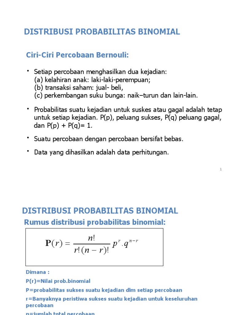 Distribusi Binomial Dan Poisson | PDF