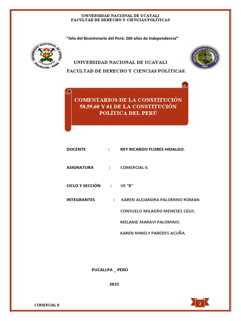 Comentario de Los Articulos 58, 59, 60, 61 de La C.P.P | PDF ...