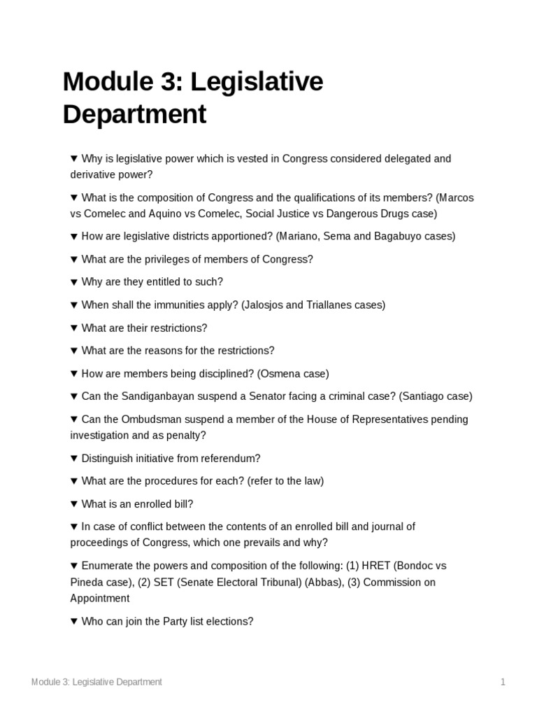 Understanding Legislative Power and Congress | PDF | Veto | American ...