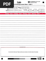 Writing Task 1 Answer Sheet | PDF | International English Language ...