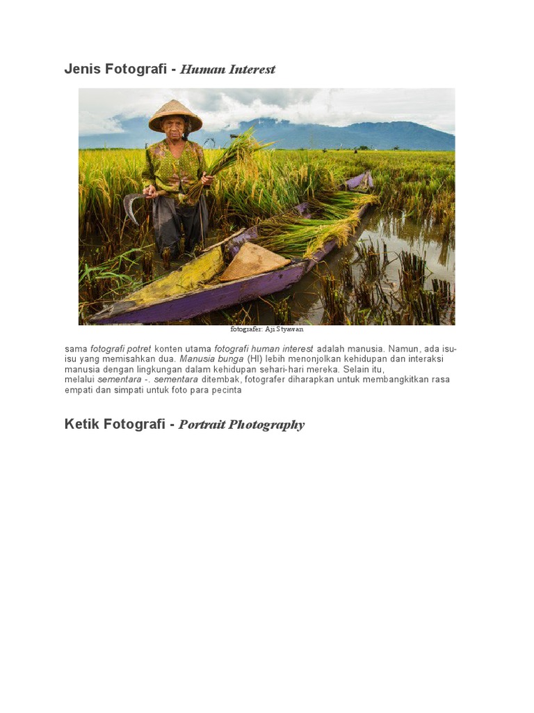 Jenis Fotografi | PDF | Griya & Taman | Gaya Hidup