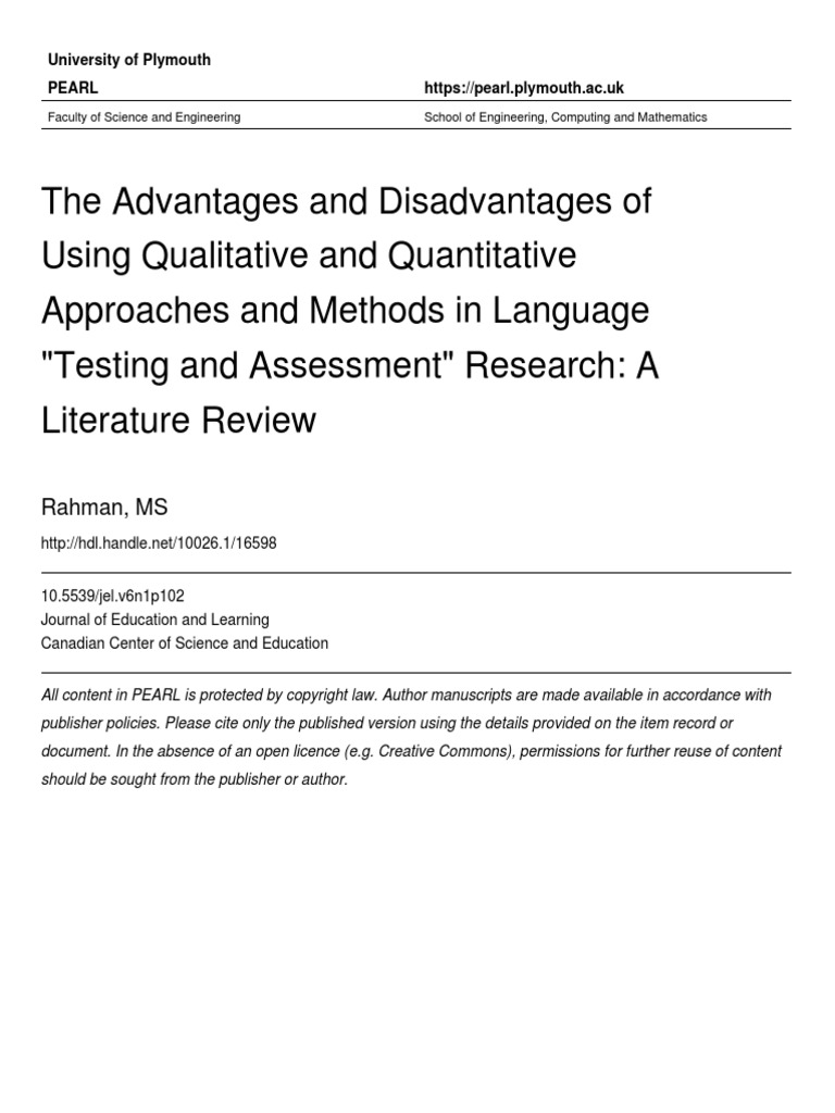 Article 8 | PDF | Quantitative Research | Qualitative Research