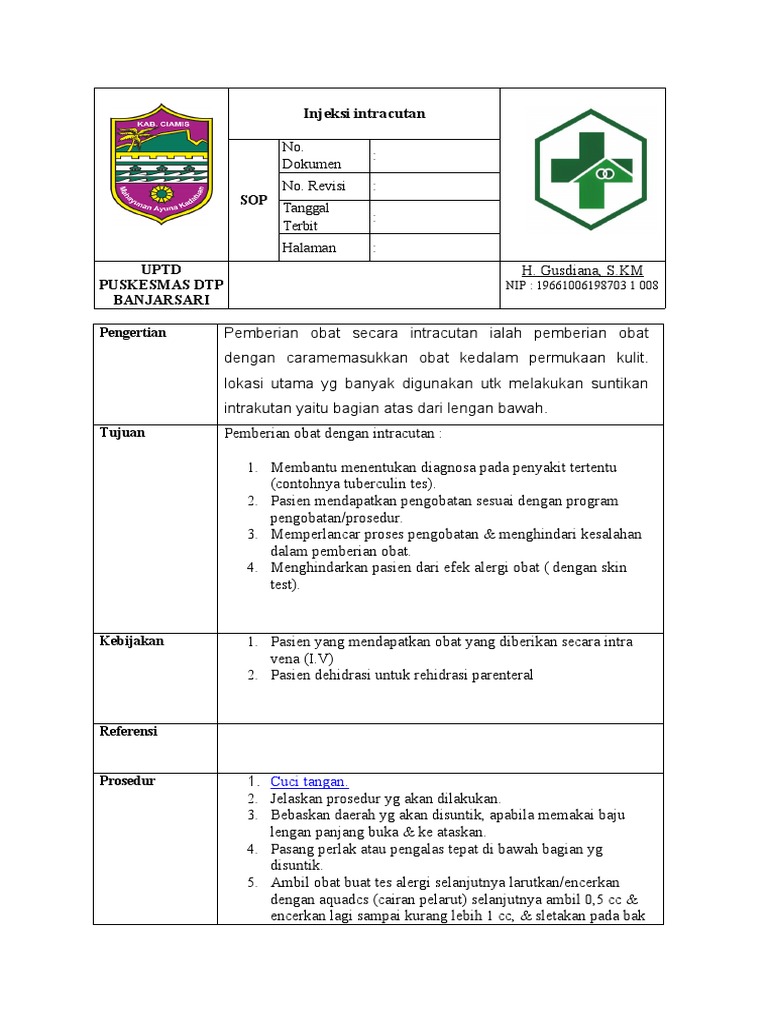 Injeksi Intracutan | PDF | Sains & Matematika
