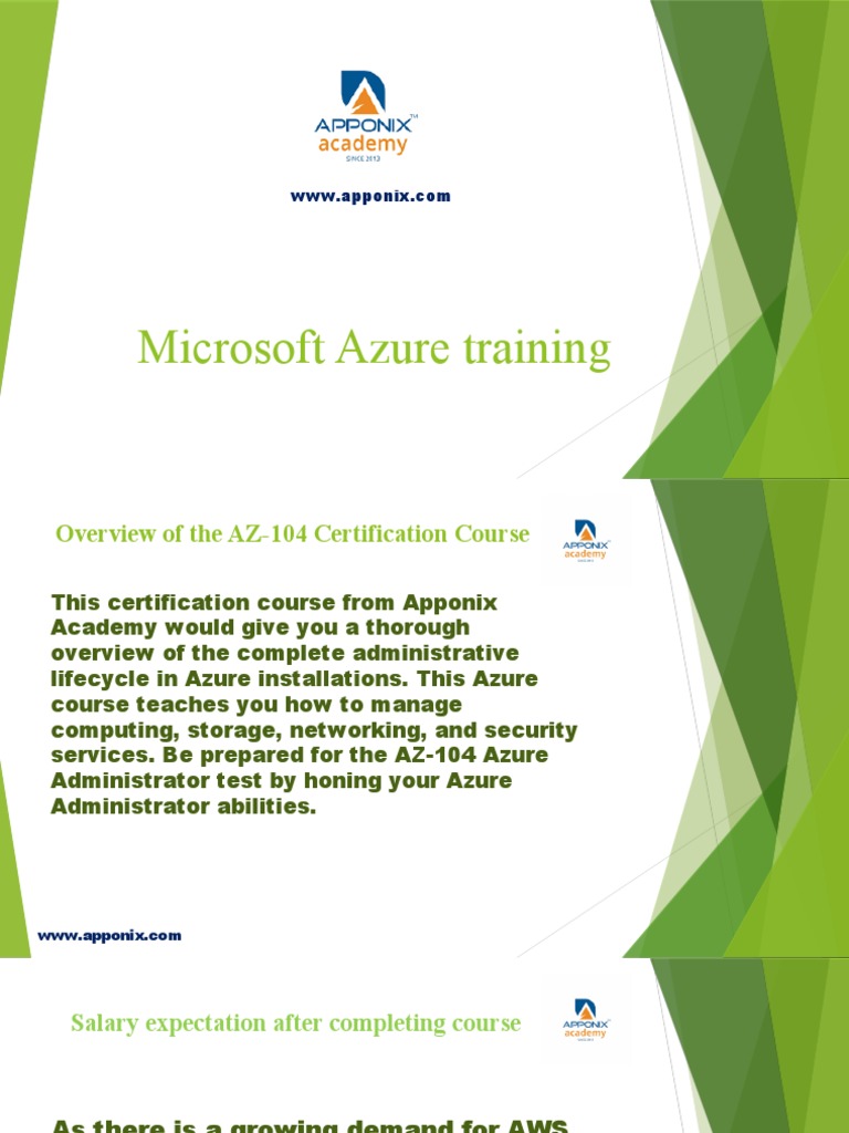 Microsoft Azure Training Pdf