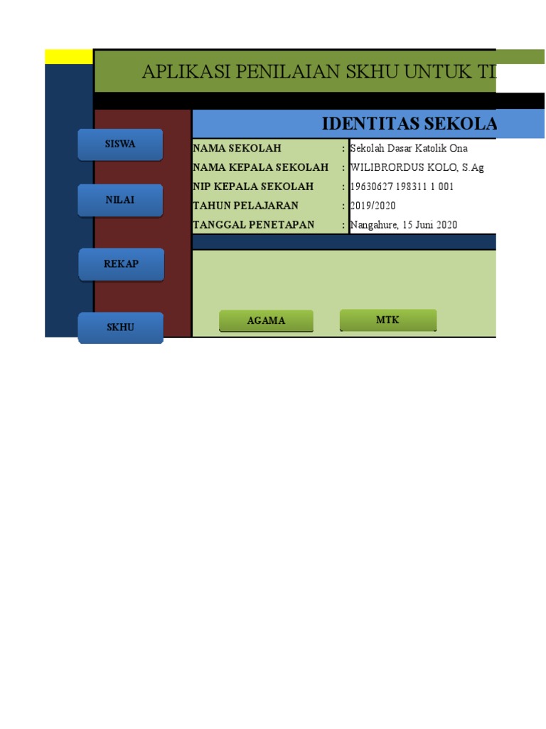 Aplikasi Skhun Kelas Vi k13 Tahun 2021 | PDF