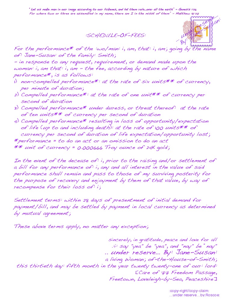 Gold-Standard Fee Schedule | PDF | Trade | Money