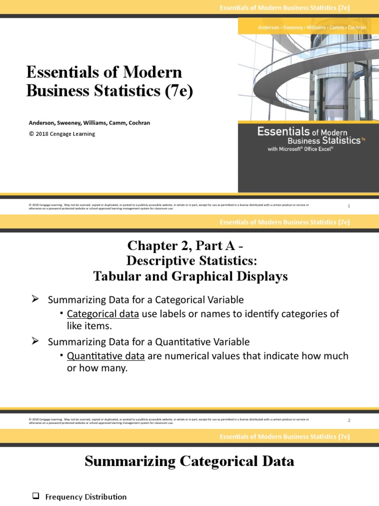 Essentials of Modern Business Statistics (7e) : Anderson, Sweeney ...