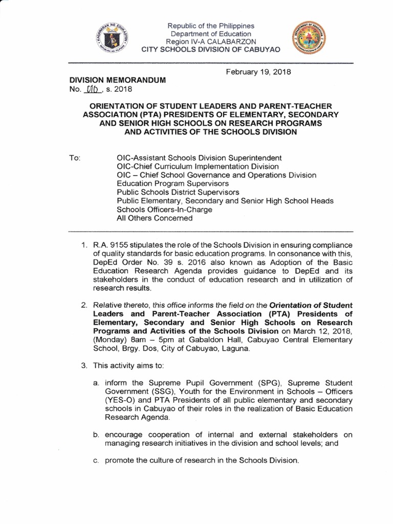 DEped Order 36 2016 | PDF | Educational Organizations