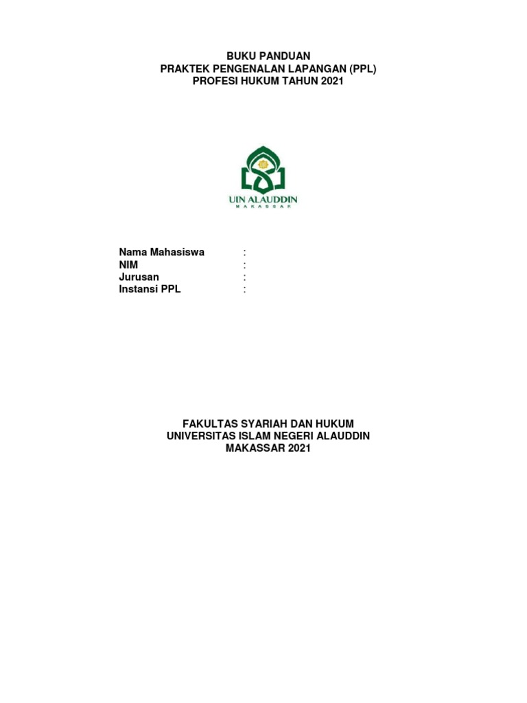 Buku Panduan Ppl 2021 Pdf