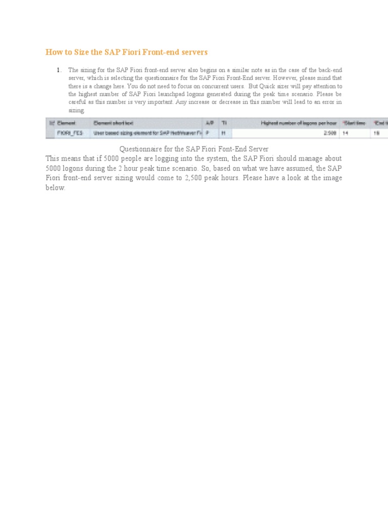 How To Size The SAP Fiori Front End Servers PDF