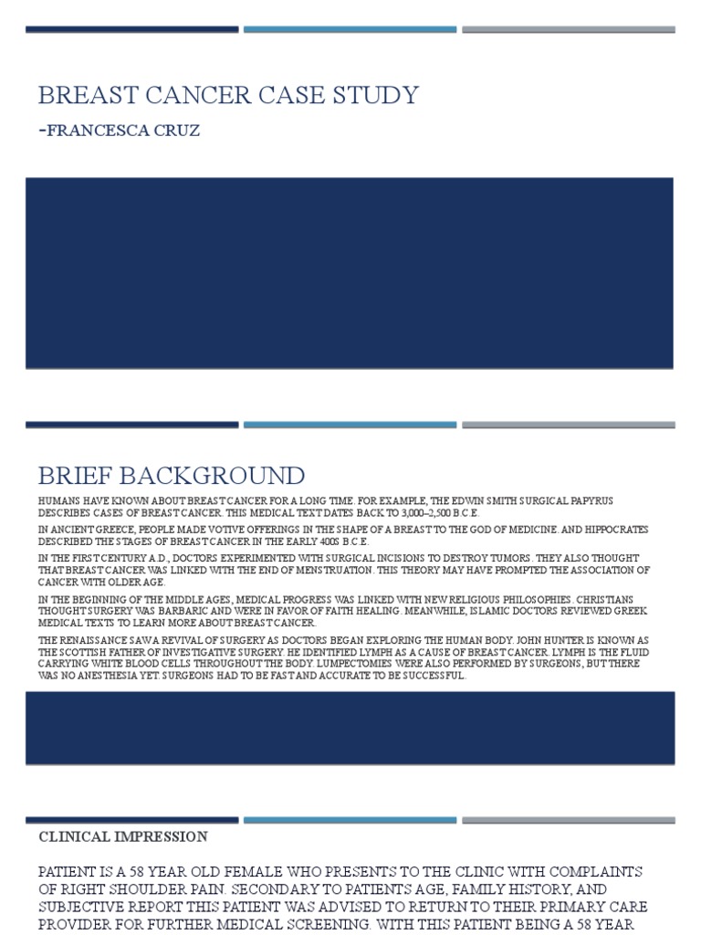 Breast Cancer Case Study Overview | PDF | Breast Cancer | Cancer