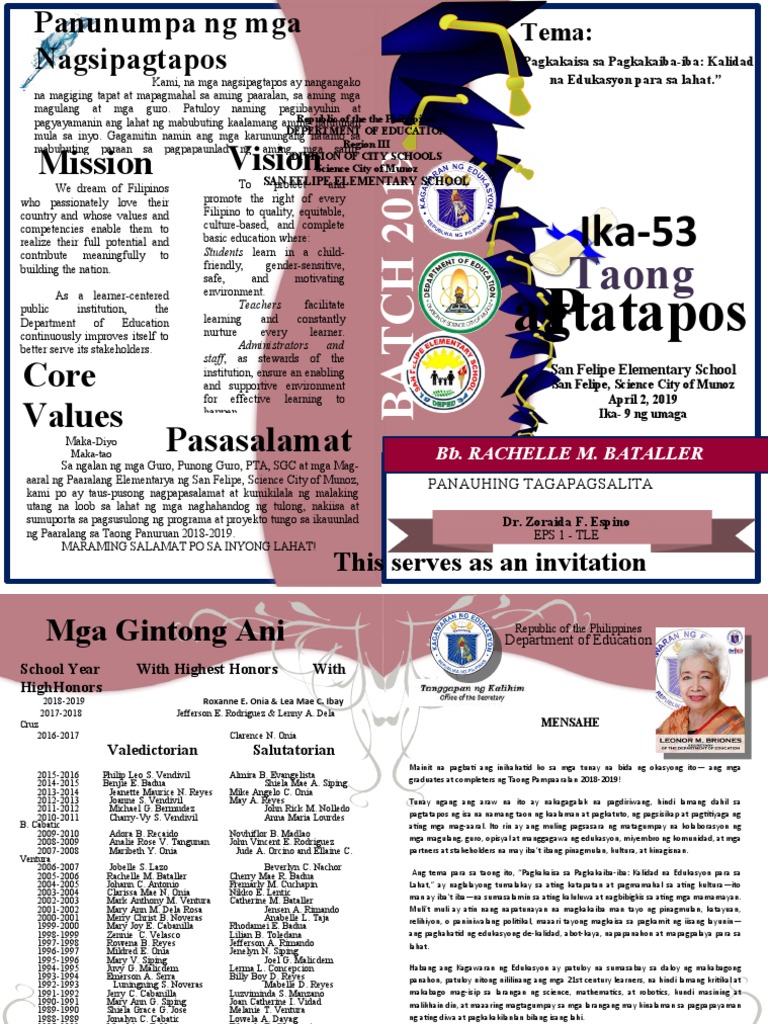 Graduation Program 2019 Final Pdf