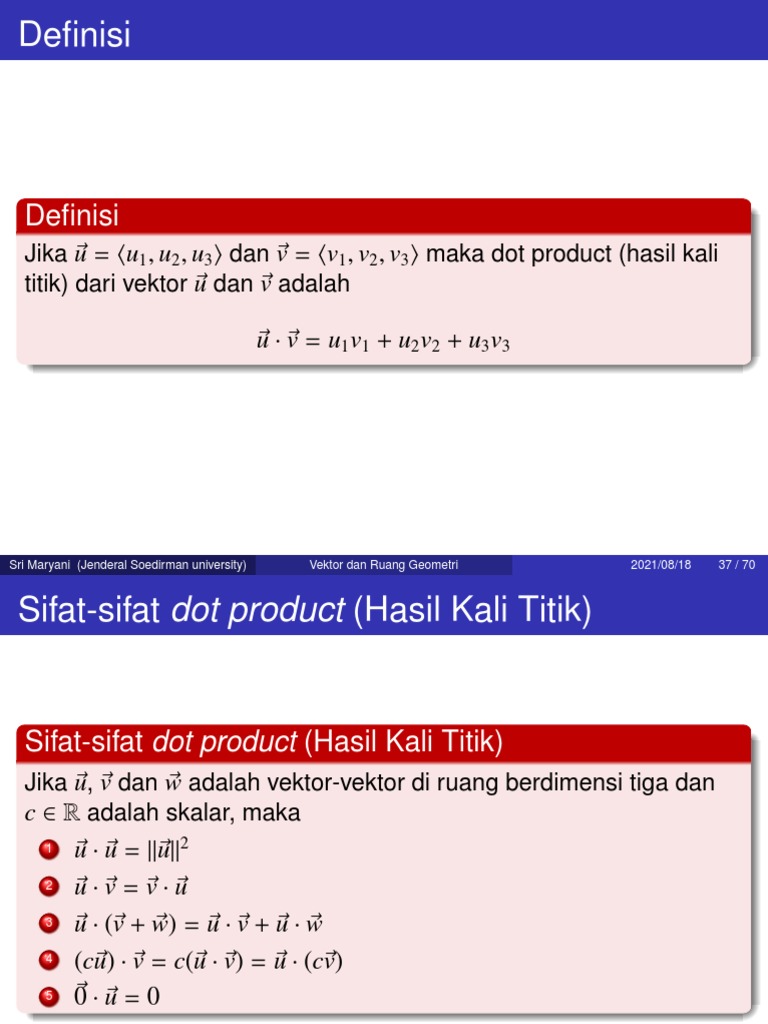 Dot Product Dan Cross Product | PDF