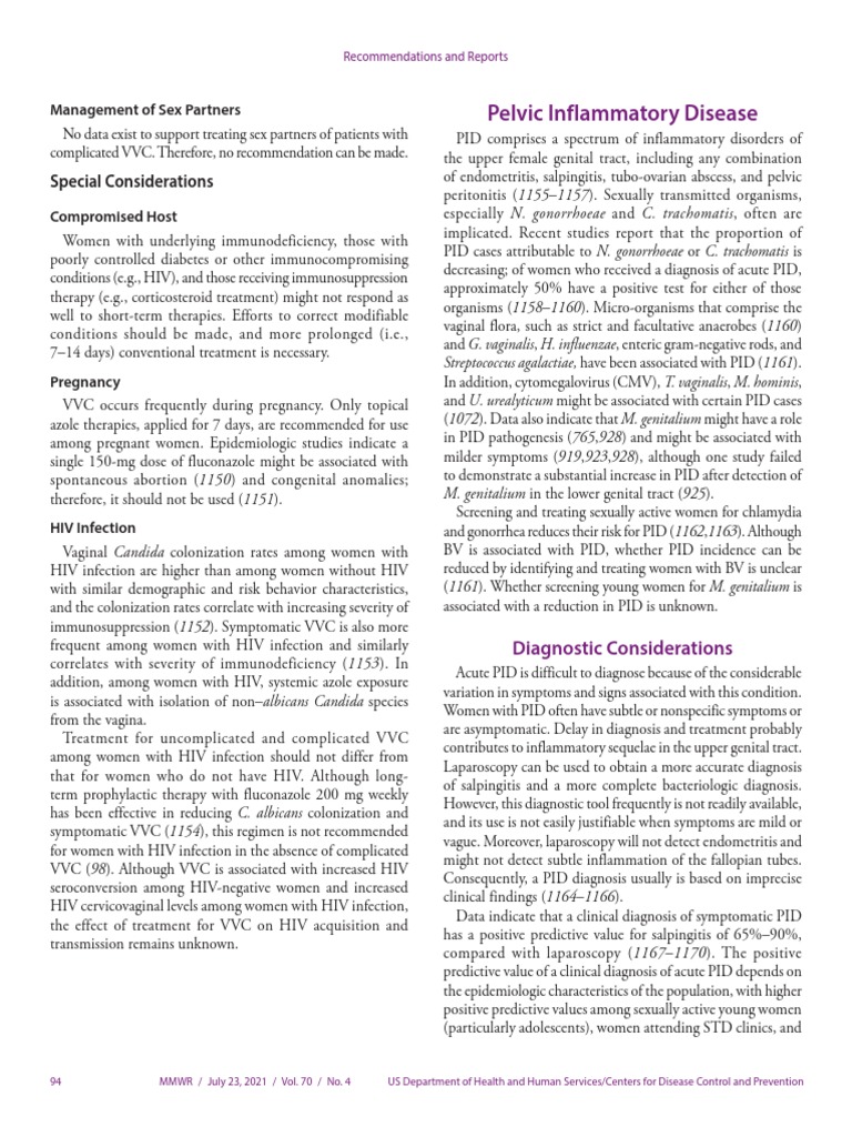 Sexually Transmitted Infections Treatment Guidelines, 2021 | PDF ...