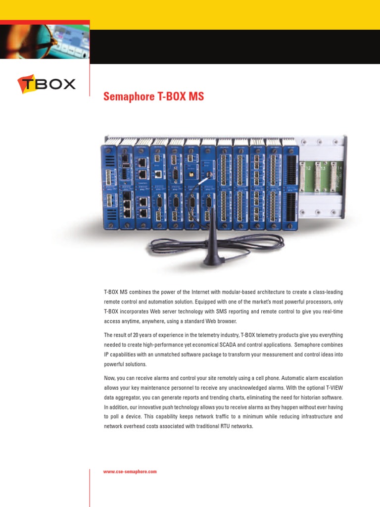 Brochure T BOX MS | PDF | Scada | Input/Output