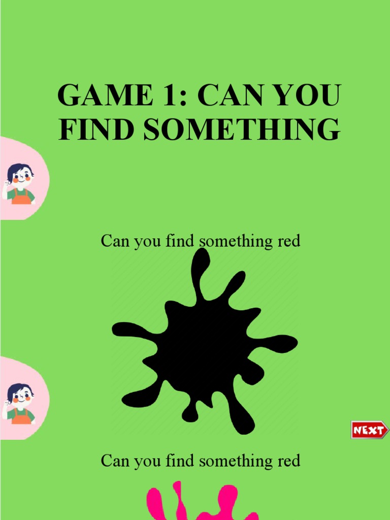 Game 1: Can You Find Something | PDF | Color | Visual Perception