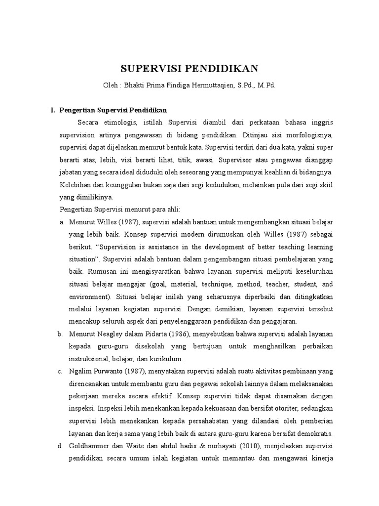 Supervisi Pendidikan | PDF