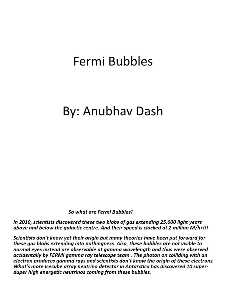 Fermi Bubble | PDF | Galaxy | Milky Way