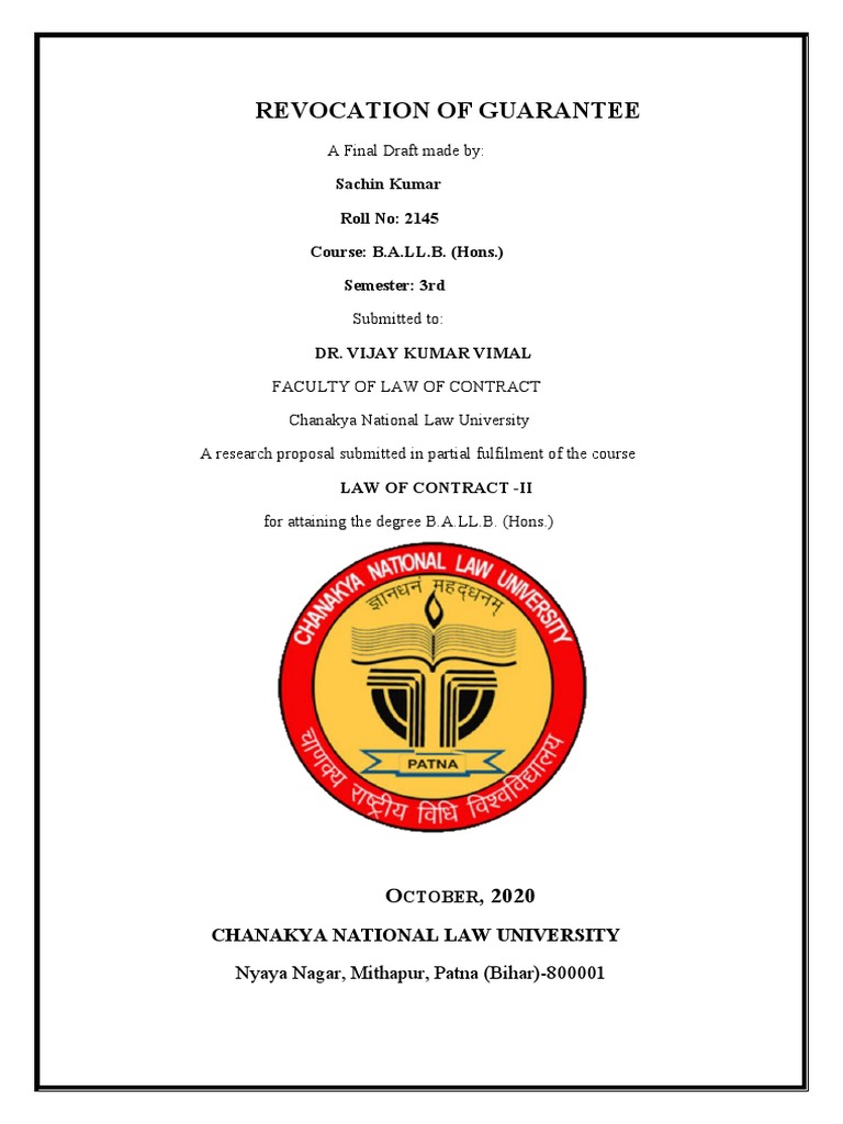 Contract II Final Draft | PDF | Guarantee | Surety