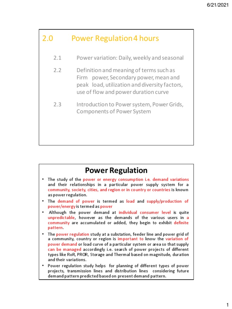 Chapt 2 Power Regulation | PDF | Electric Power Transmission ...