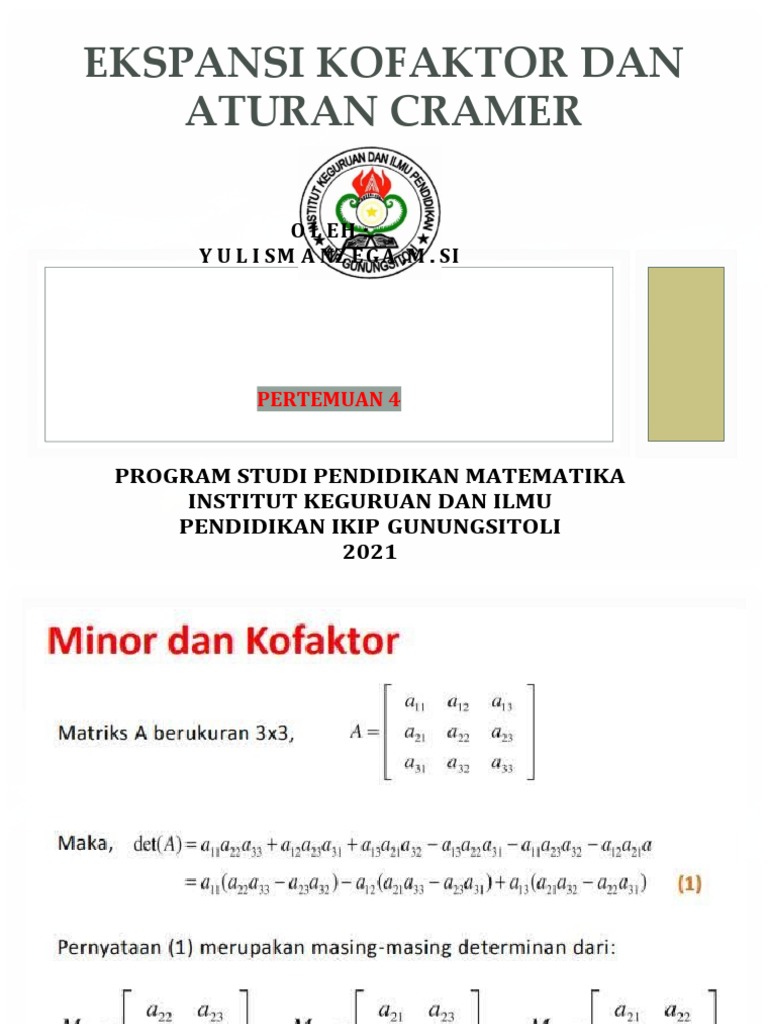 Aljabar Linear 4 | PDF | Metode & Bahan Ajar